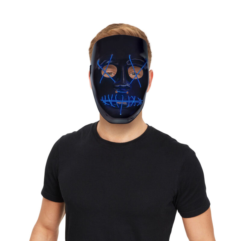 Anarchy Light Up Halloween Mask - Halloween Fancy Dress Costumes